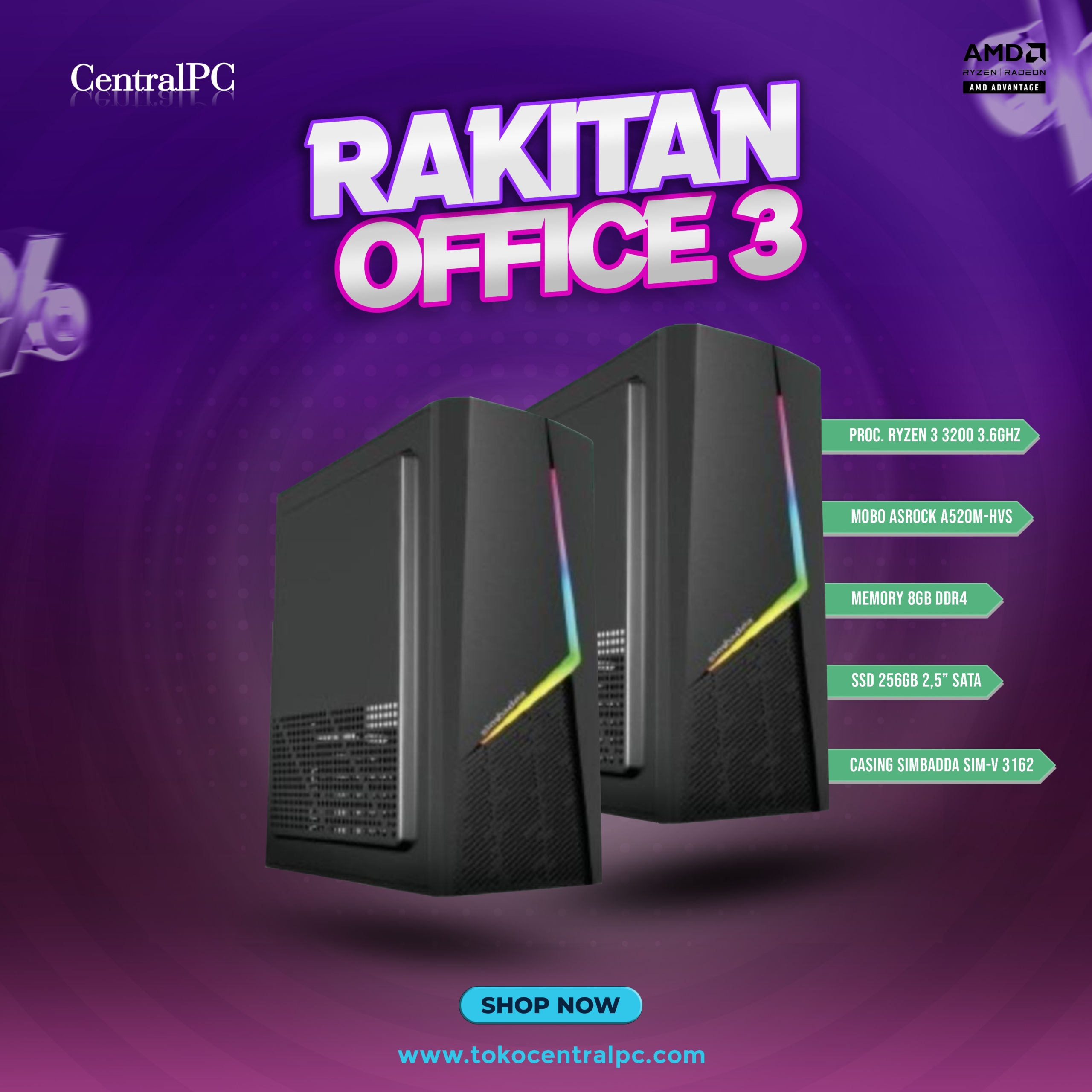 PC RAKITAN OFFICE 3 - Toko Central PC