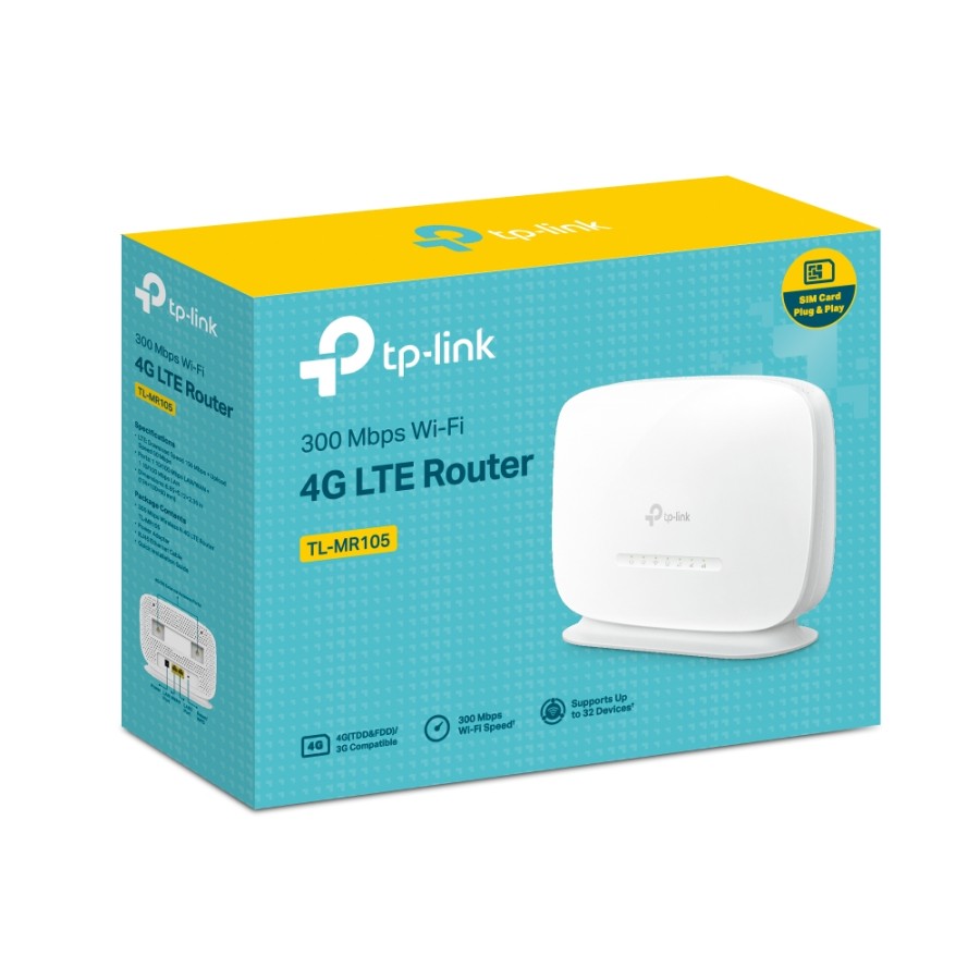 Router Tp-Link TL-MR105 300 Mbps Wireless N 4G LTE Router – Garansi ...